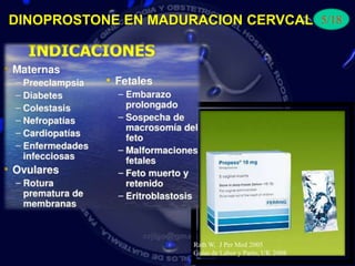 MADURACION CERVICAL CON DINOPROSTONA | PPTX