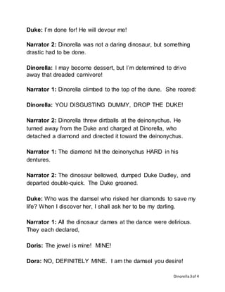 Dinorella Reader's Theater Script | DOCX