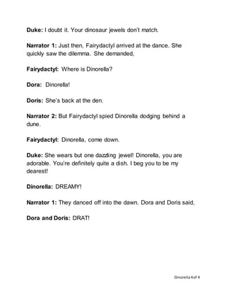 Dinorella Reader's Theater Script | DOCX