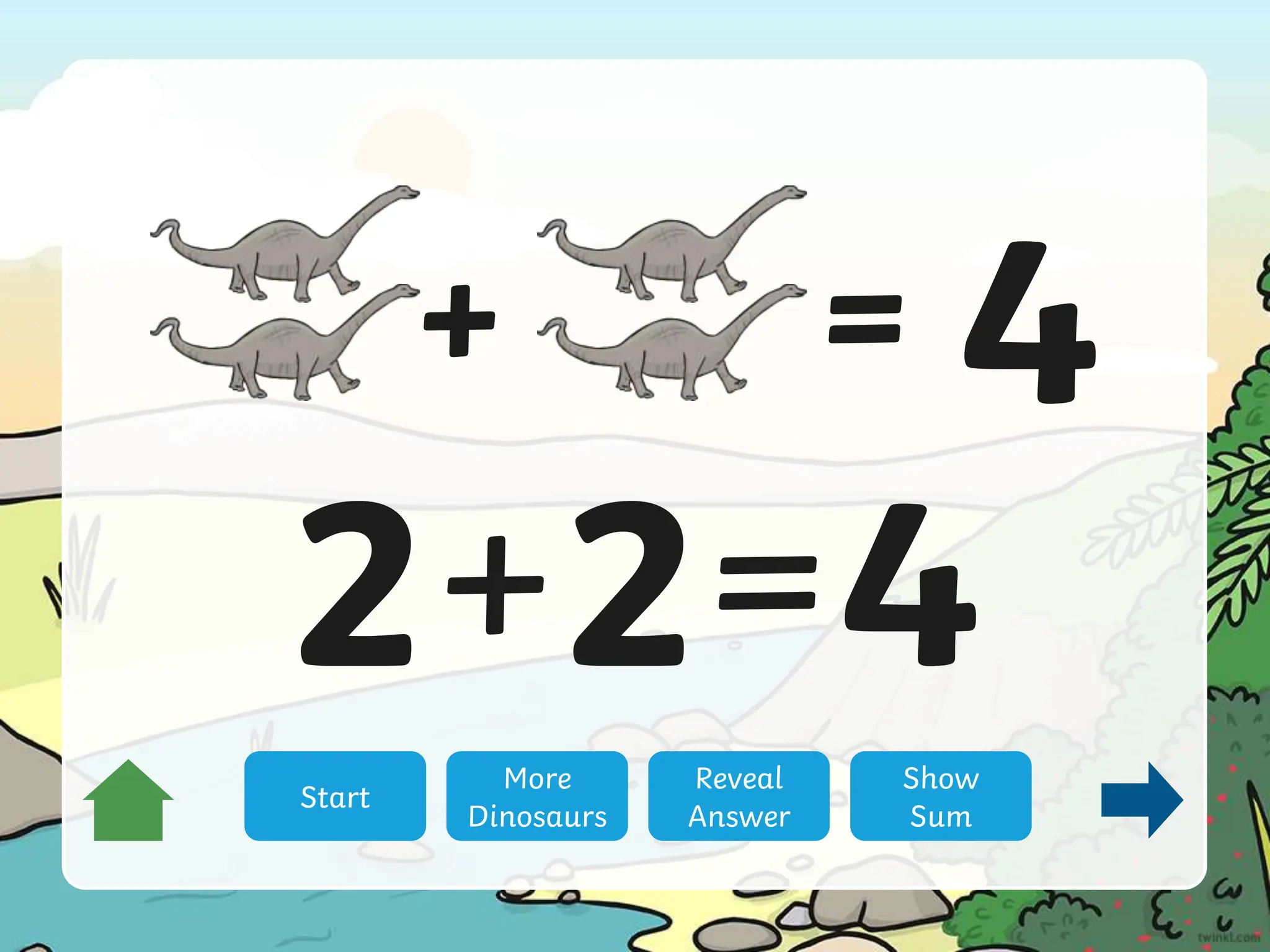 Dinosaur-Themed-Addition for kindergarten ppt | PPT