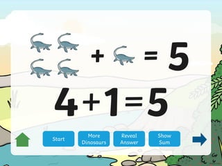 Dinosaur-Themed-Addition for kindergarten ppt | PPT