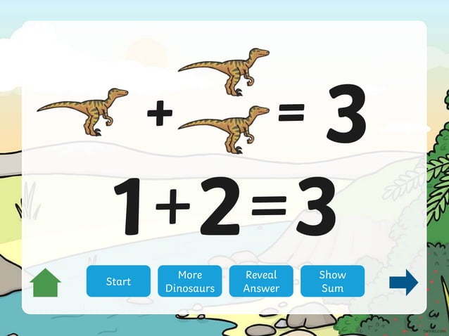 Dinosaur-Themed-Addition for kindergarten ppt | PPT