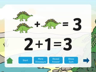 Dinosaur-Themed-Addition for kindergarten ppt | PPT