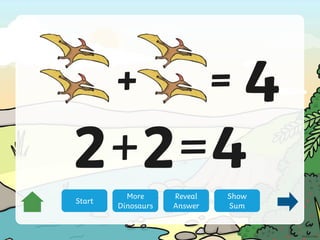 Dinosaur-Themed-Addition for kindergarten ppt | PPT