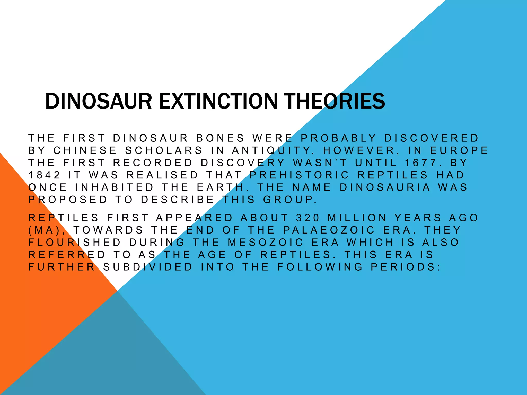 Dinosaur Extintion | PPTX