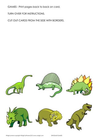 Dinosaur games | PDF