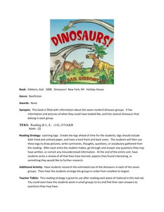 Dinosaurs | PDF