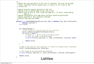 Dinosaurs and Androids: The Listview Evolution | PPT