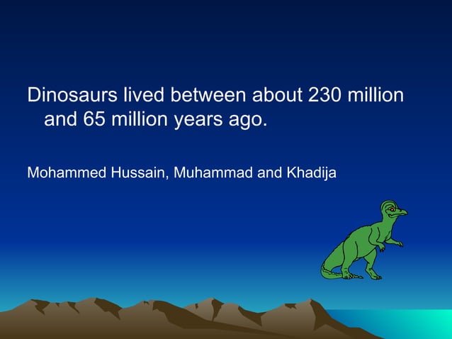 Dinosaurs information text | PPT
