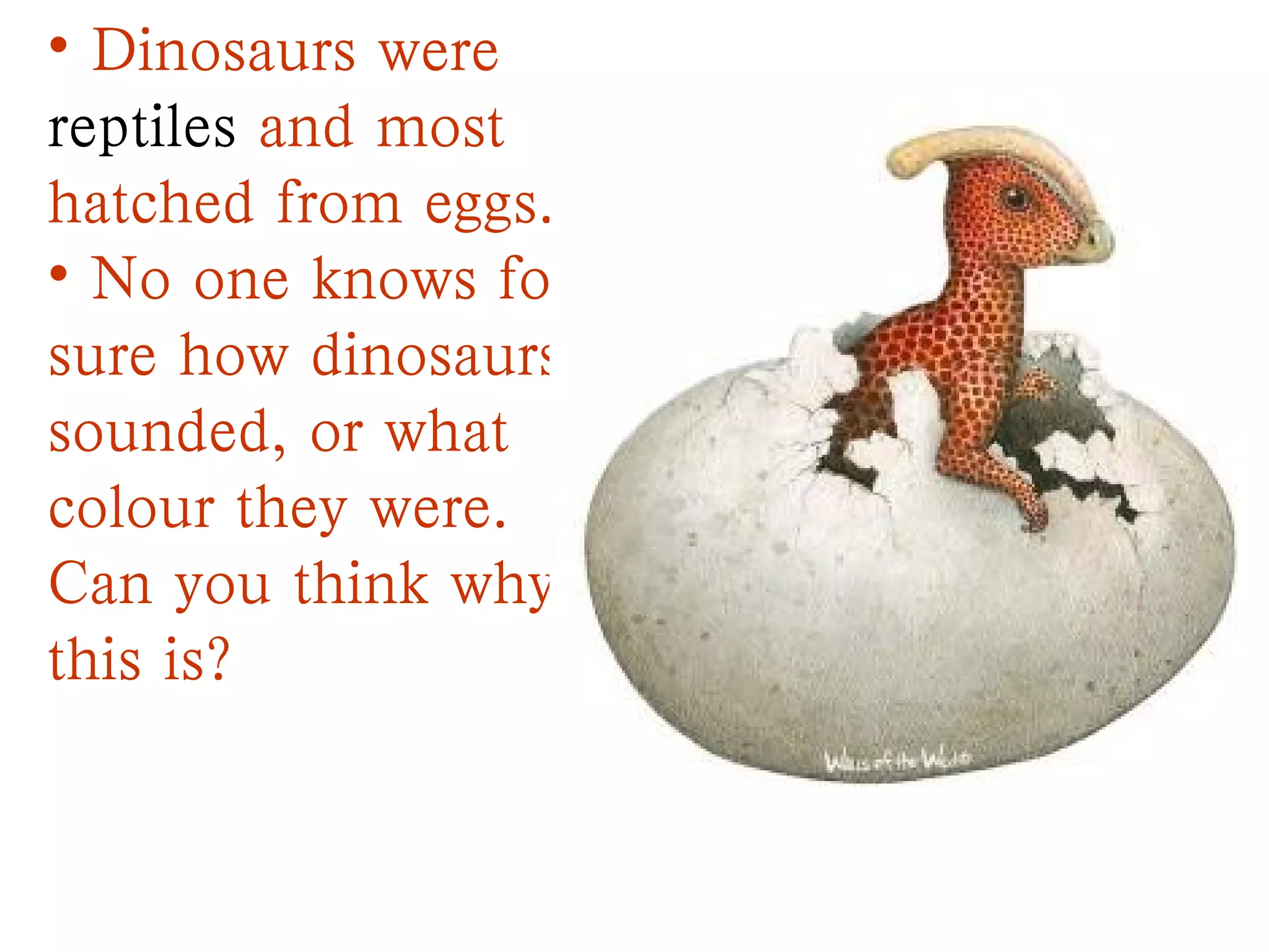 Dinosaurs ppt with info | PPT | Reptiles | Pets