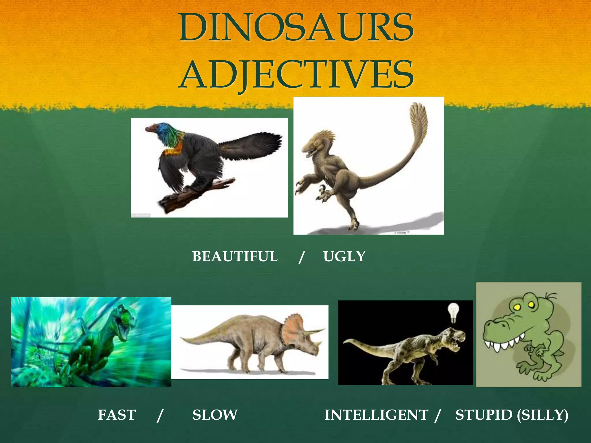 Dinosaurs vocabulary | PPTX