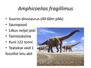 Dinosaurused | PPTX