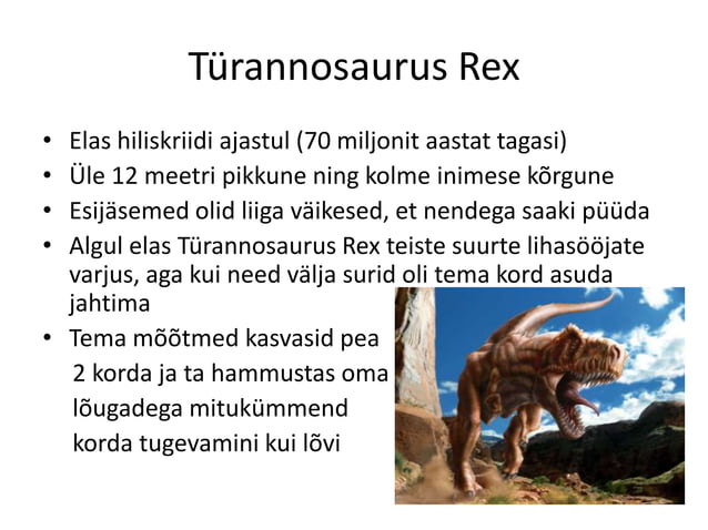 Dinosaurused | PPTX
