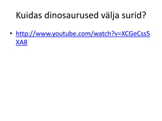 Dinosaurused | PPTX