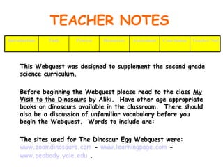 Dinosaur web quest | PPT