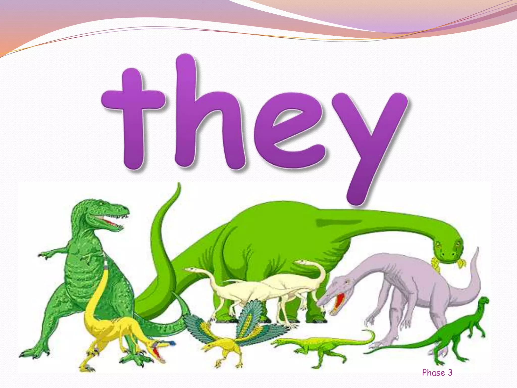 Dinosaur Tricky words - Phase 2 and Phase 3 | PPTX
