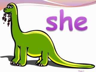 Dinosaur Tricky words - Phase 2 and Phase 3 | PPTX