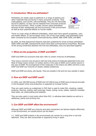 Phthalate Di-isodecyl & Di-isononyl phthalates | PDF