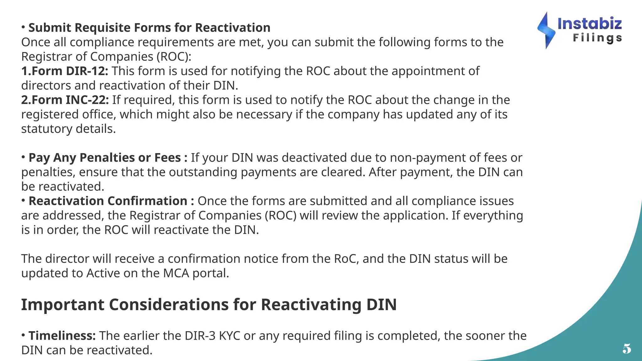 A Guide to Successful DIN Reactivation Procedures | PPTX