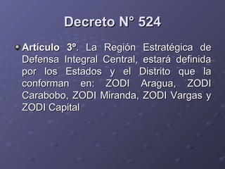 REGION DE DEFENSA INTEGRAL CENTRAL | PPT