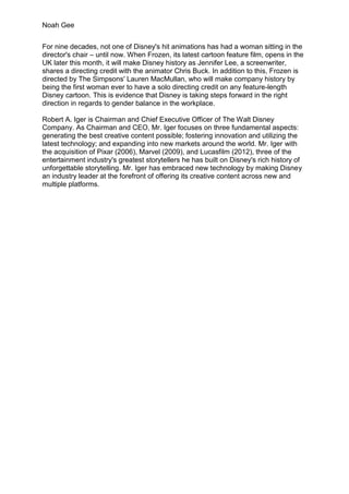 Disney essay | PDF