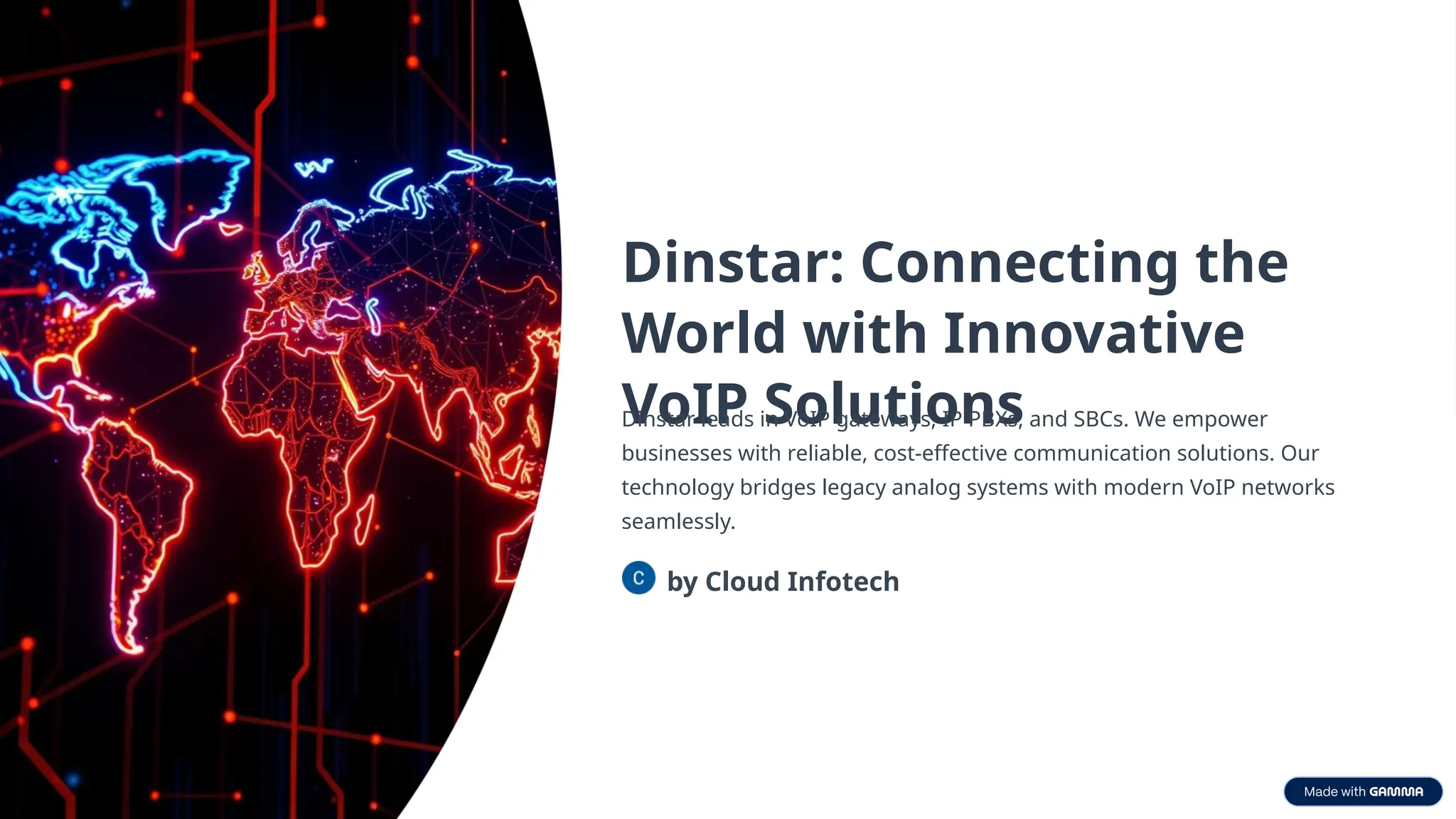 Dinstar Connecting the World with VoIP Solutions | PPT