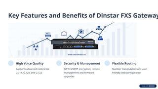 Dinstar Connecting the World with VoIP Solutions | PPTX