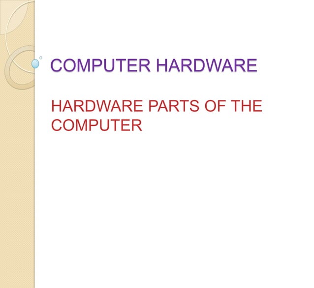 Computer Hardware | PPT
