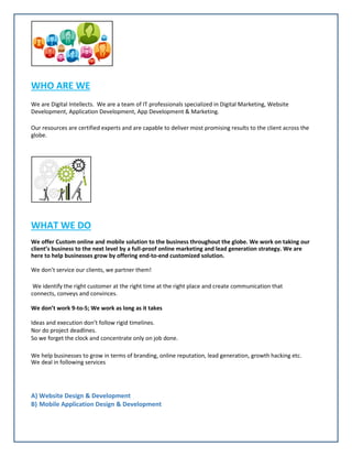 Dintellects Services | PDF