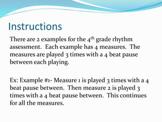 Diocese of Wichita Rhythm Assessment | PPT