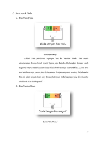 Dioda pengertian dioda simbol karakteristik dioda | PDF