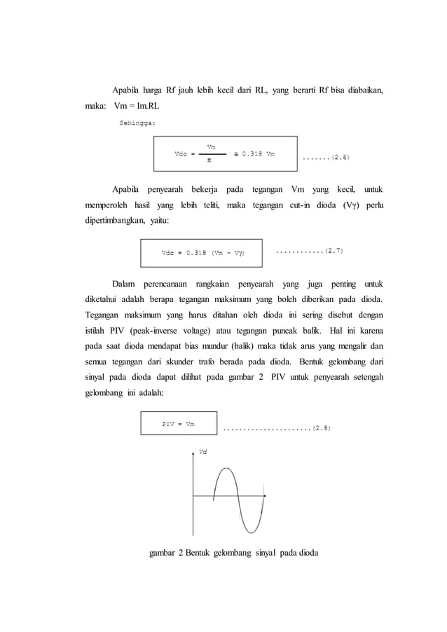 Makalah Dioda sebagai penyearah | DOCX