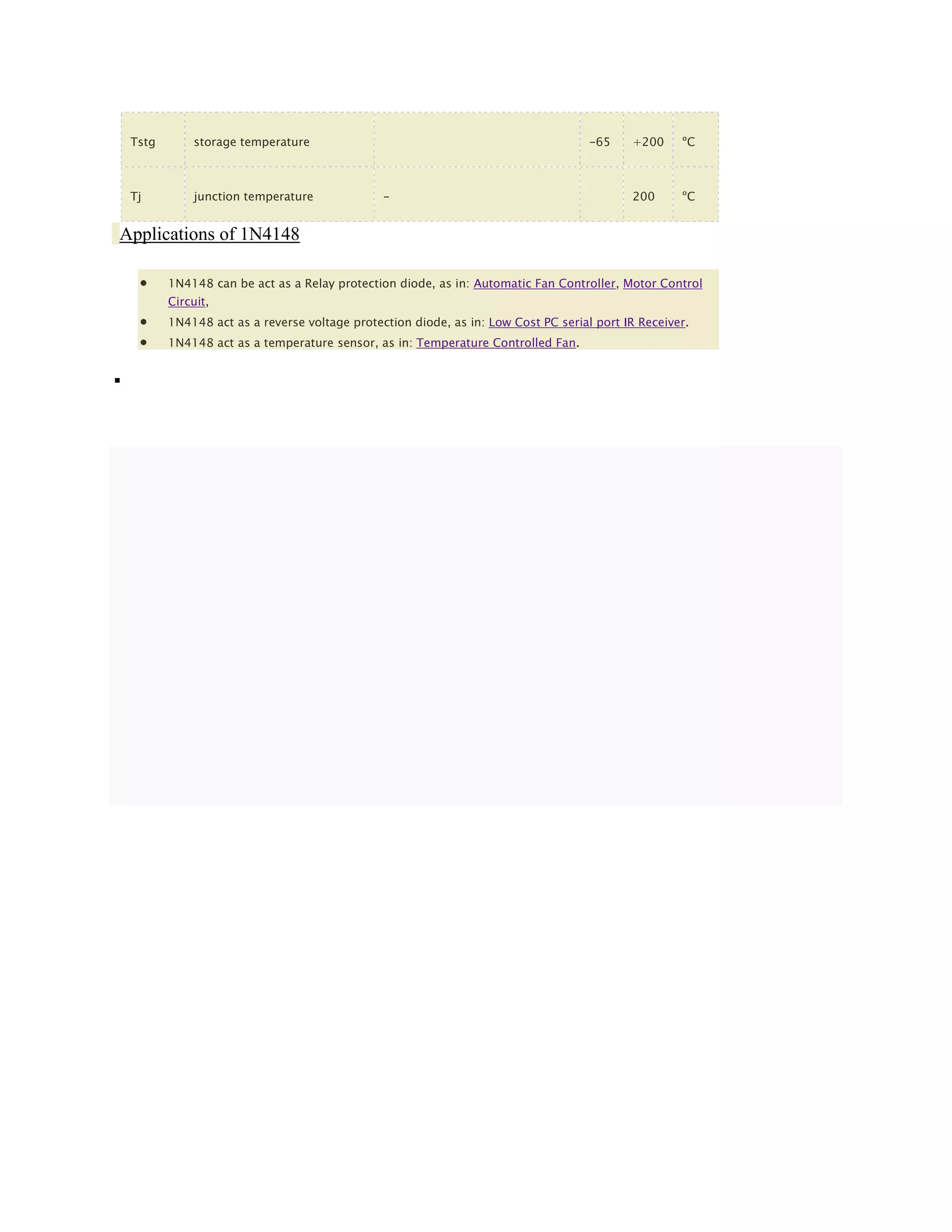 Diode Data Sheet For Alarm Type Project Docx