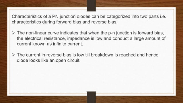 AN IDEAL DIODE. science dealing with development and application of ...