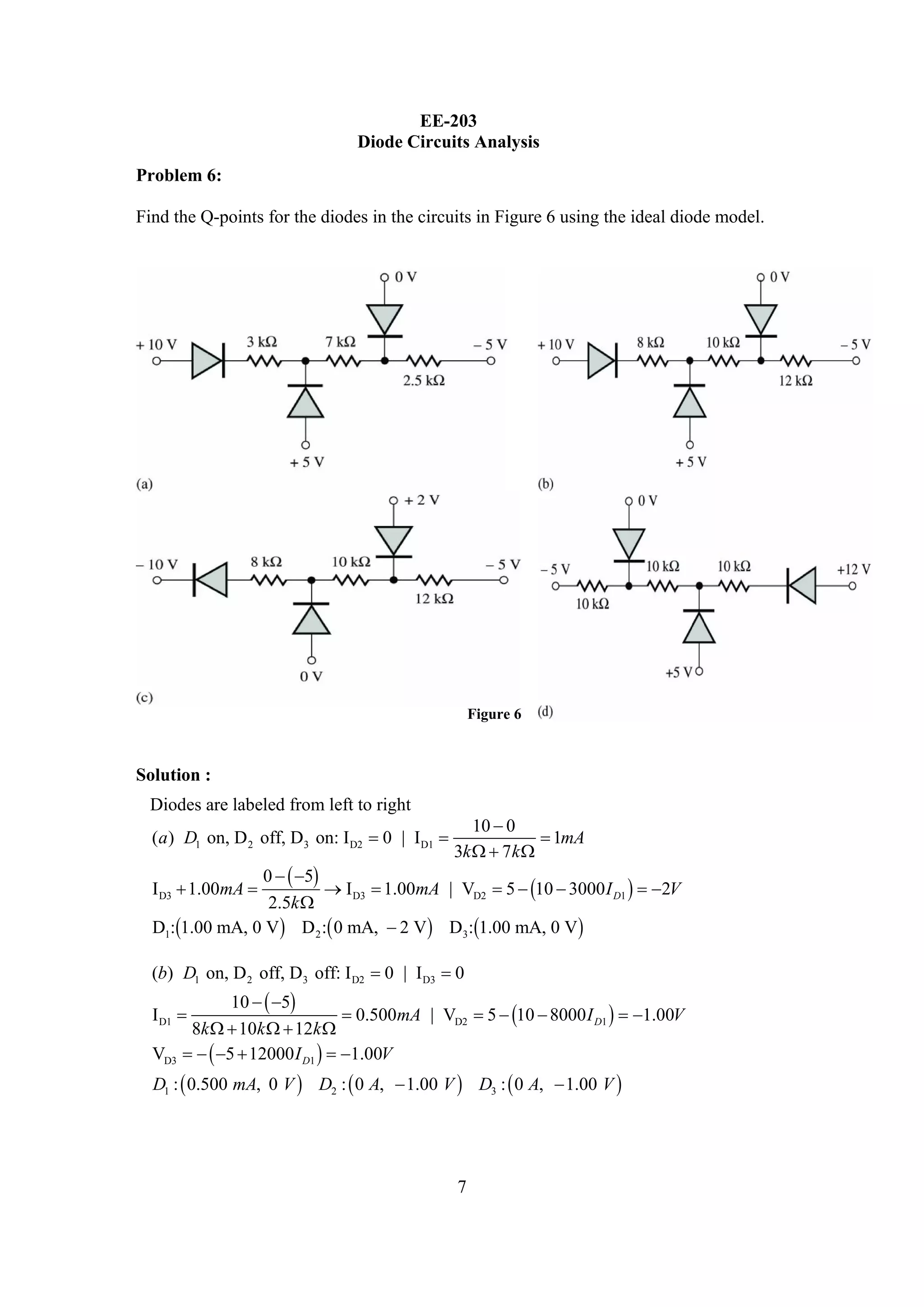 Diode circuits-analysis | PDF