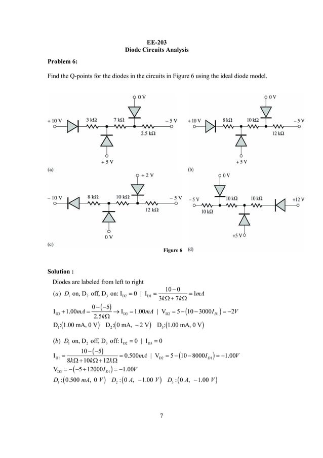 Diode circuits-analysis | PDF