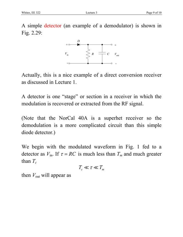 Diode amplitude modulation diode detection | PDF