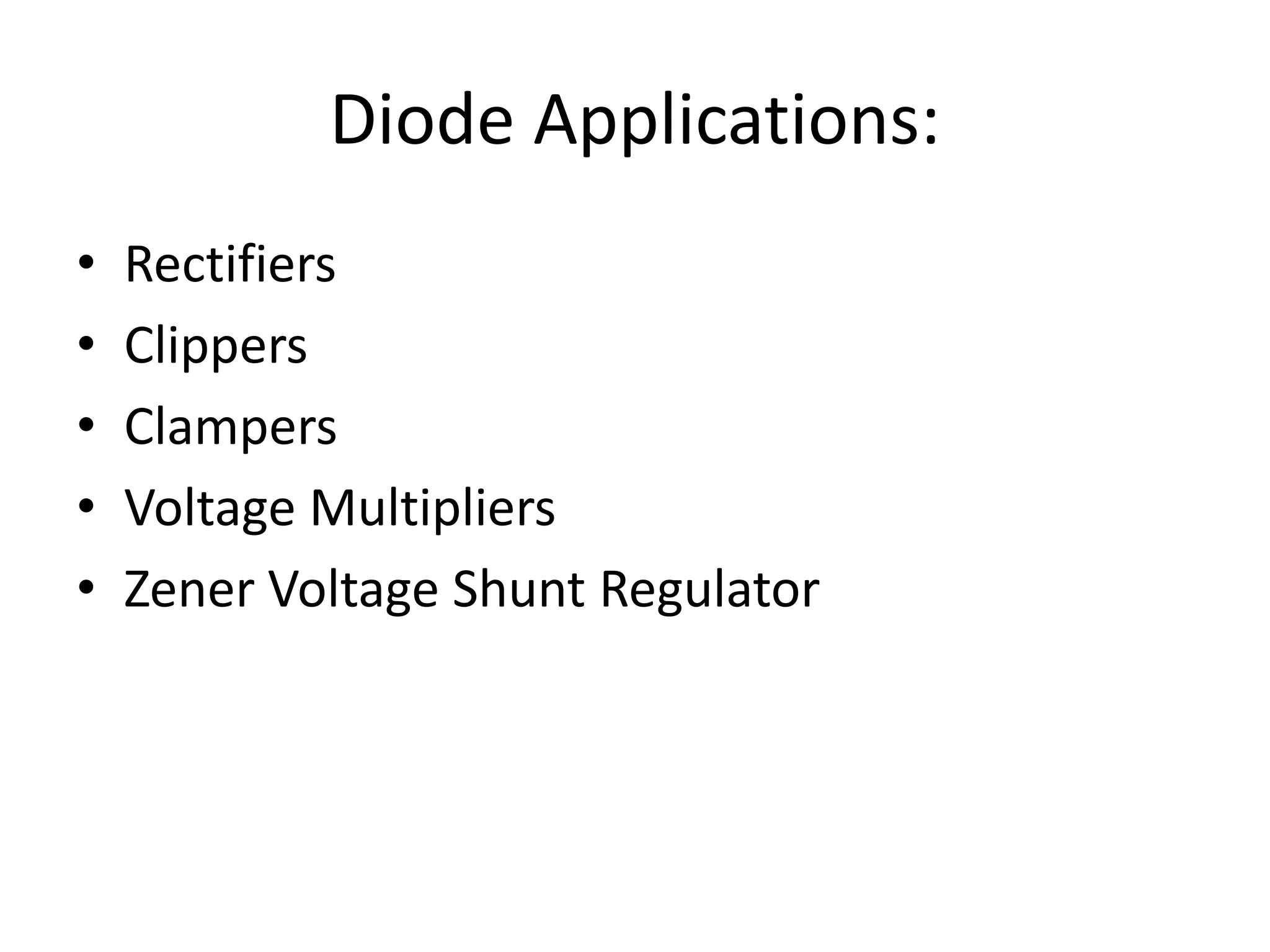 Diode Applications.pptx | Consumer Electronics | Technology & Computing