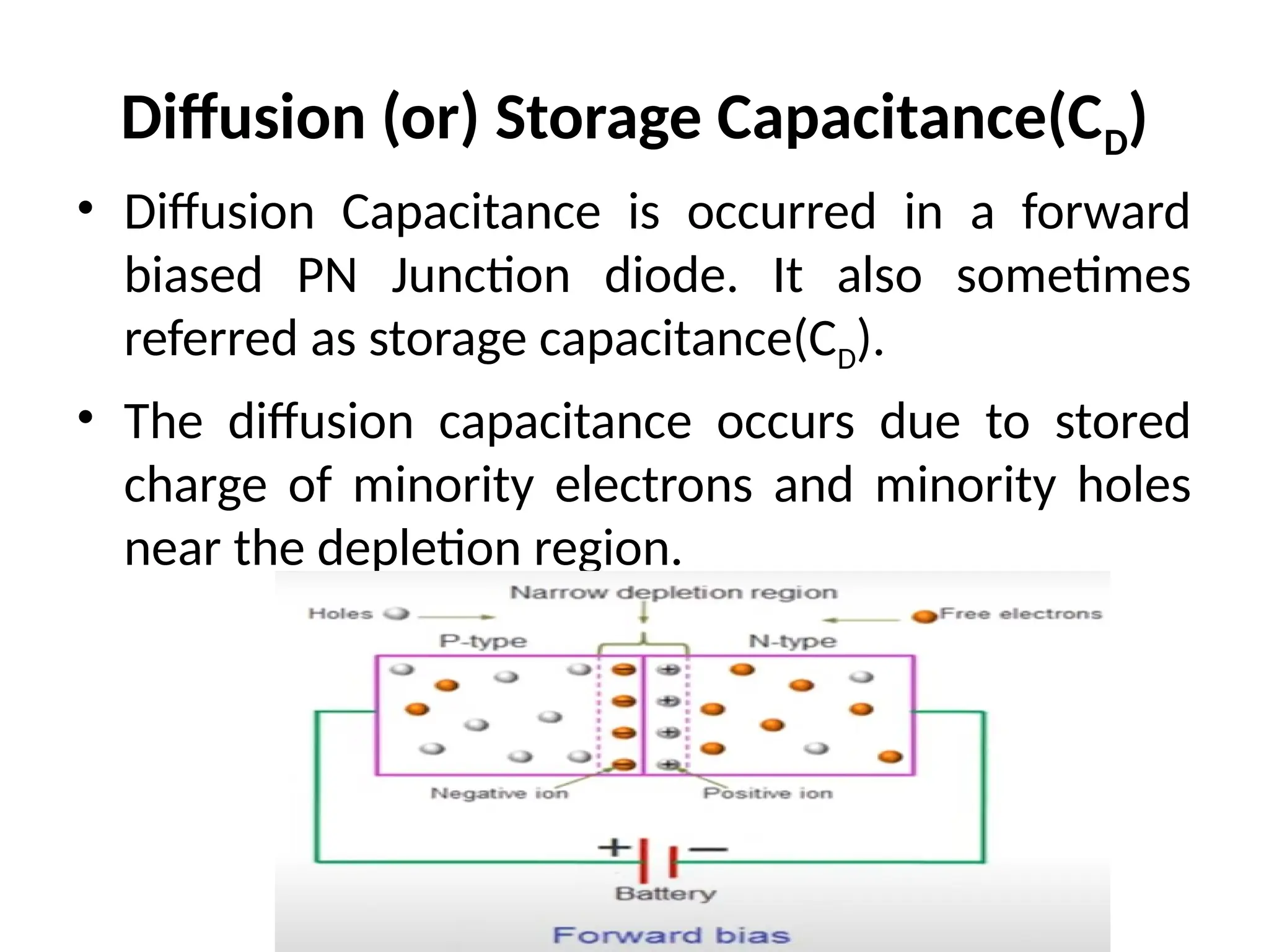 Diode Diffusion Capacitance derivation and analysis | PPTX