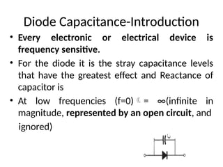 Diode Diffusion Capacitance derivation and analysis | PPTX