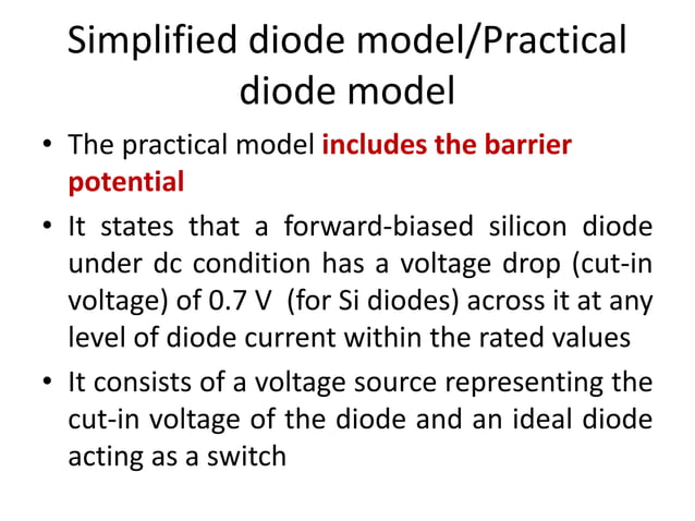 Diode Equivalent Circuits.ppt | Physics | Science