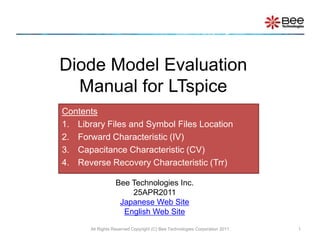 Diode Model Evalation Manual for LTspice | PPTX