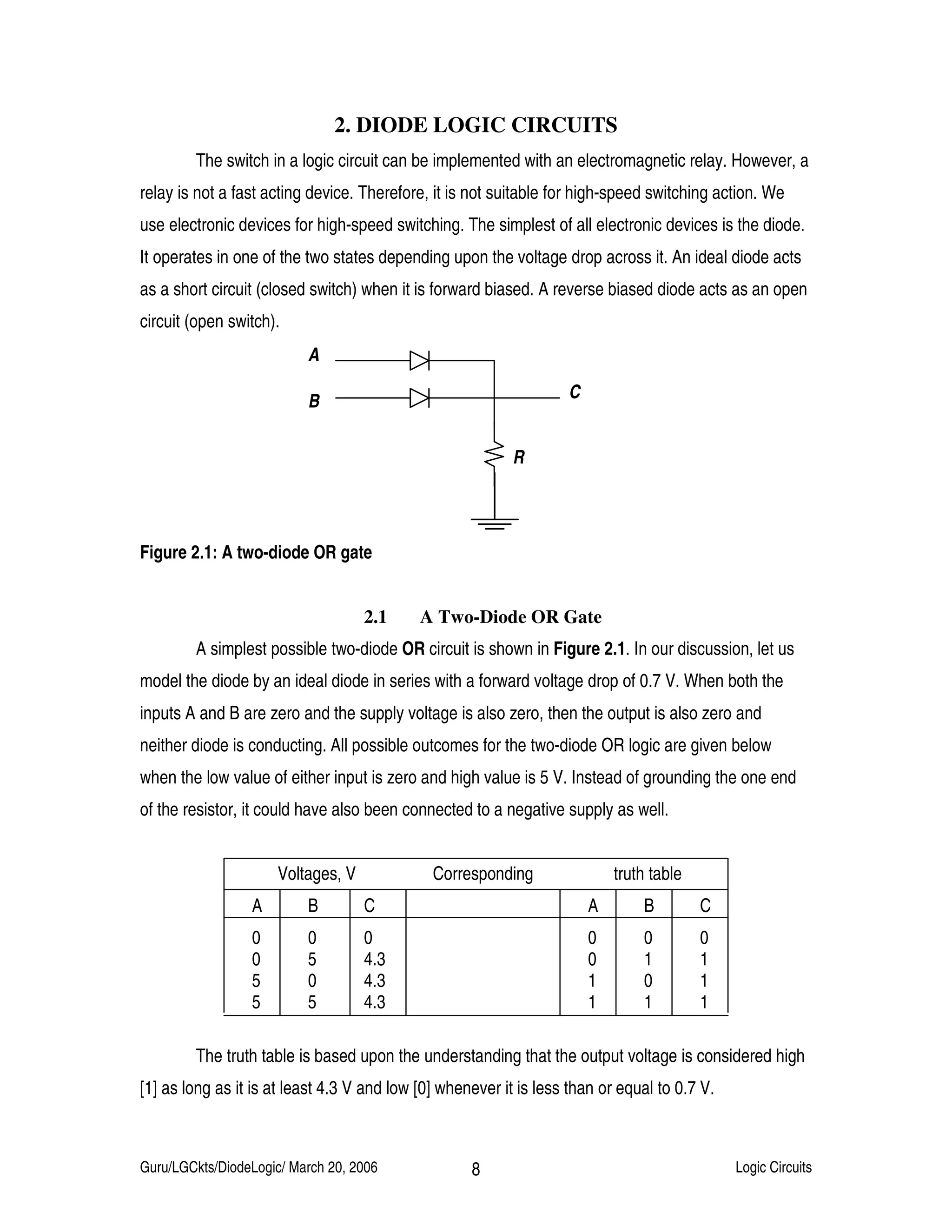 Diode logic crkts | PDF