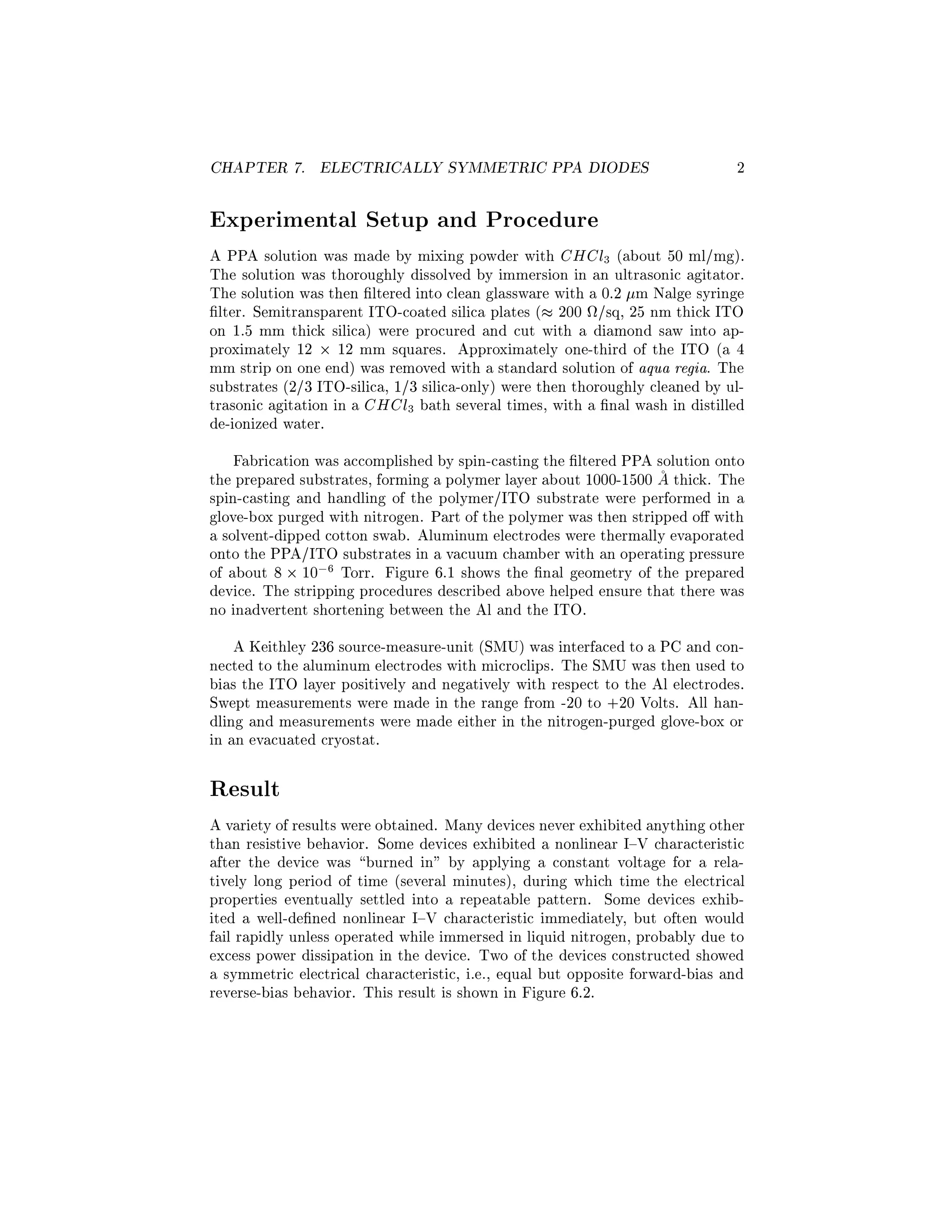 Electrically Symmetric Poly(Phenylene Acetylene) Diodes | PDF