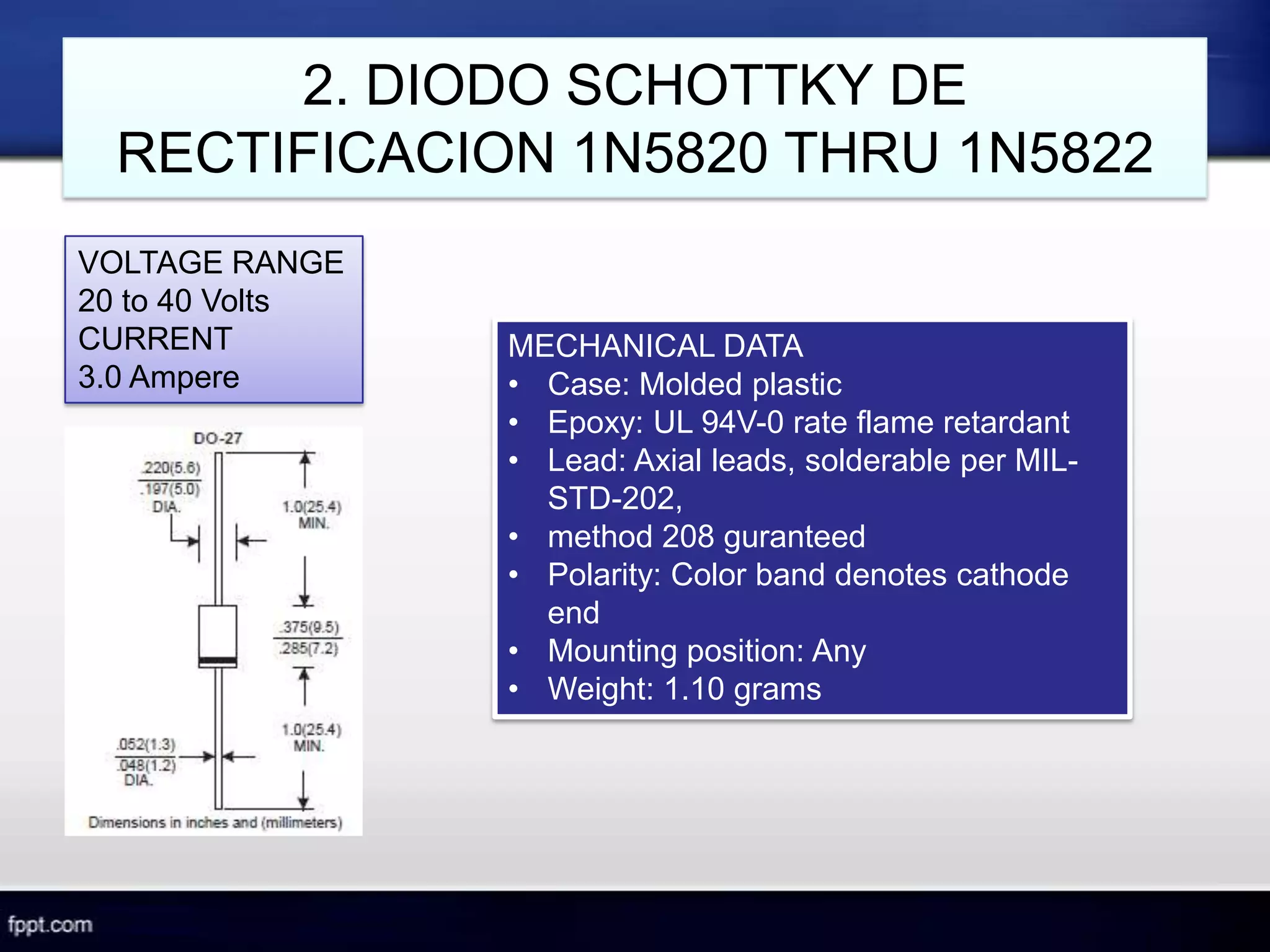 Fichas Tecnicas - Diodos | PPTX