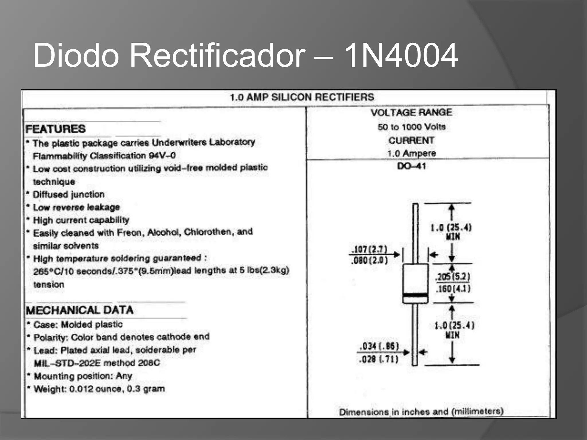 Diodos datasheet | PPTX