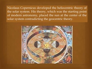 Nicholas Copernicus Sun Centered Solar System