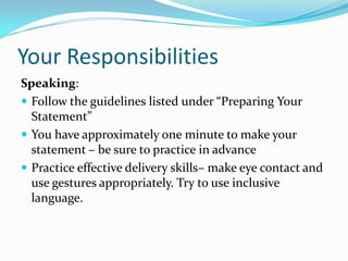 Deliberative Dialogue Assignment | PPTX