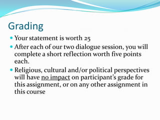 Deliberative Dialogue Assignment | PPTX