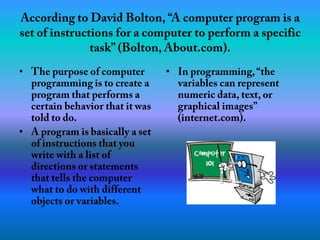 Dion computerprogramming | PPTX